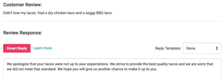 Generate Faster & Better Review Responses with SmartReply